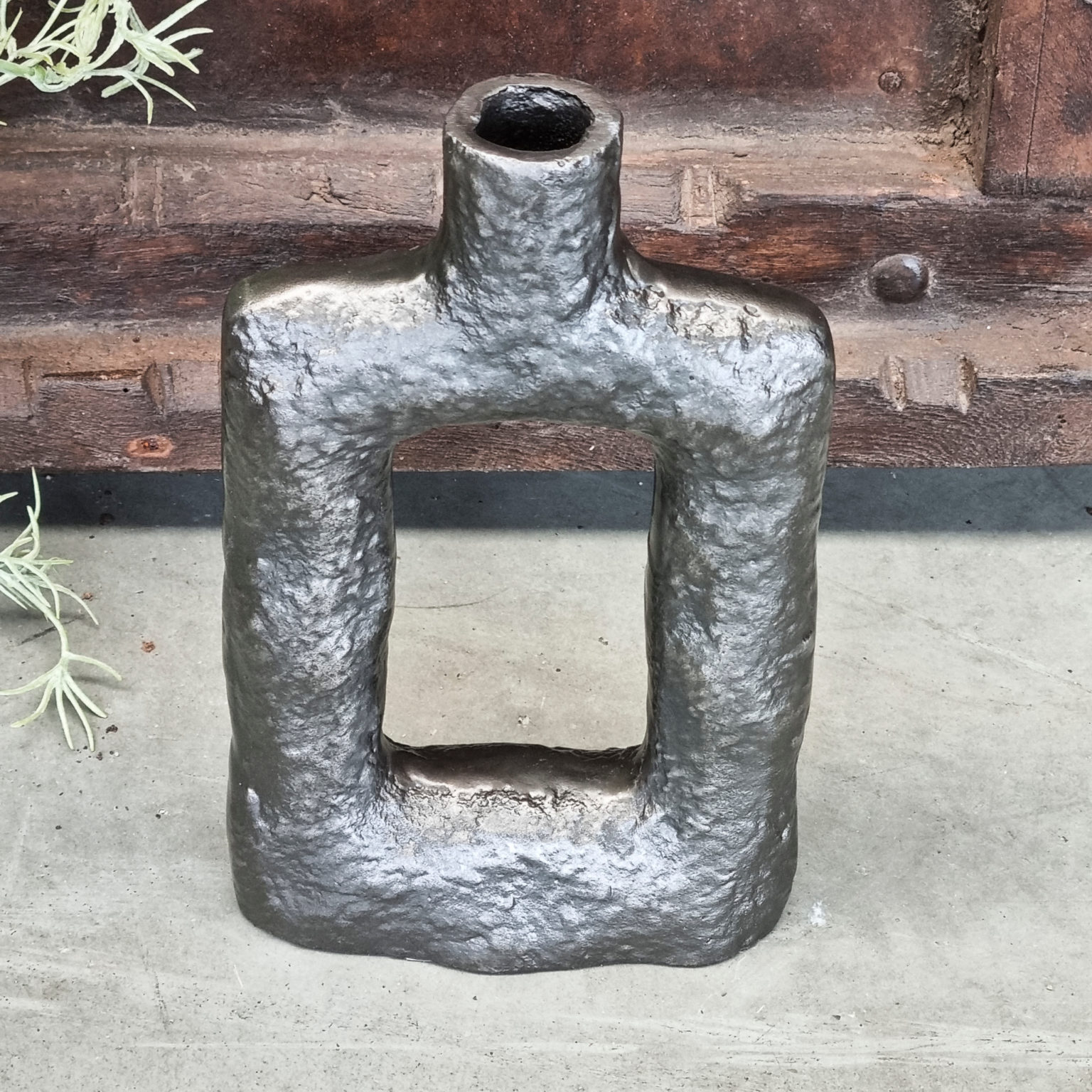 Antique Lead Rectangular Vase 14 | Het Steigerhouthuis