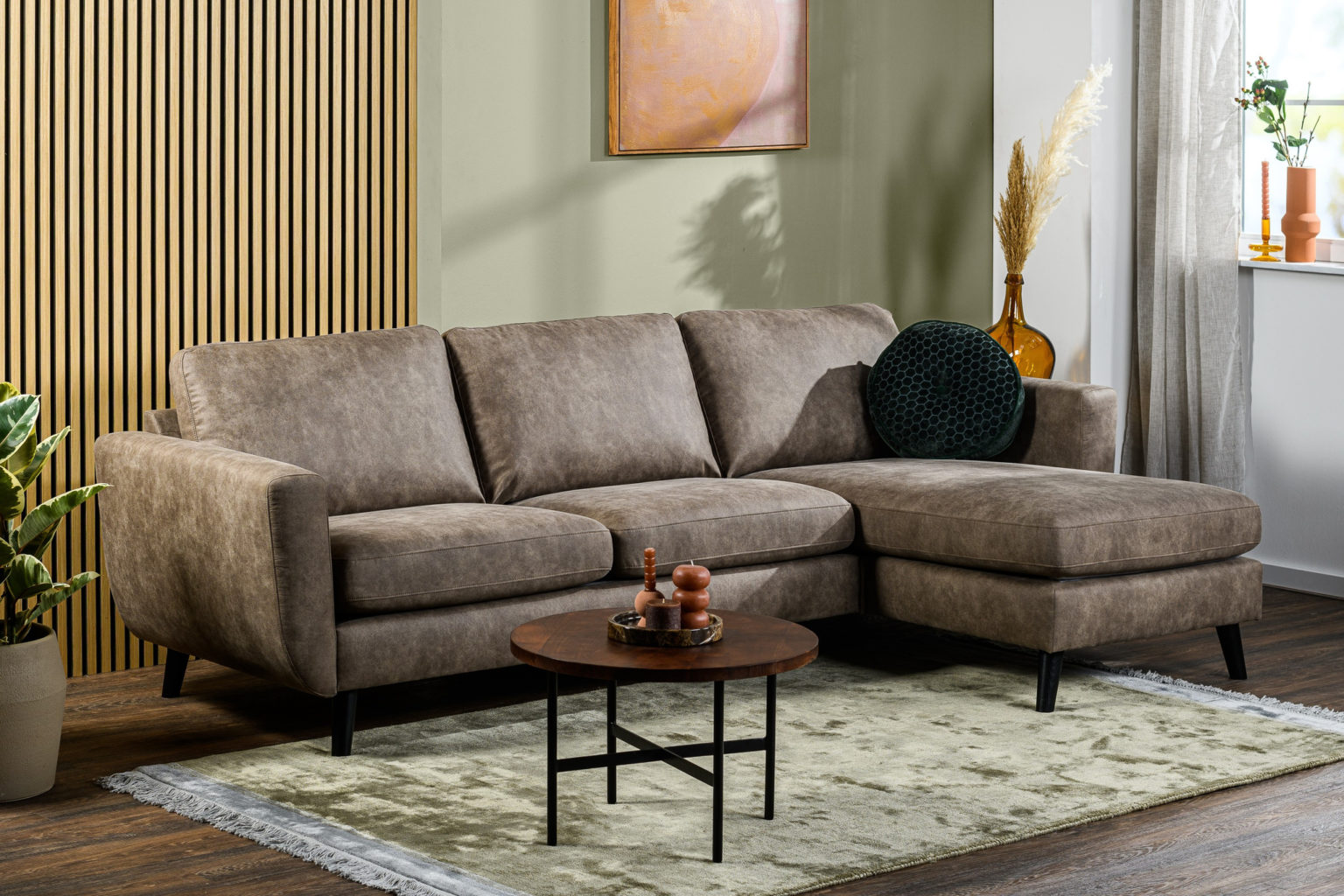 3 zits bank CL L+R, stof Savannah, S520 taupe | Het Steigerhouthuis